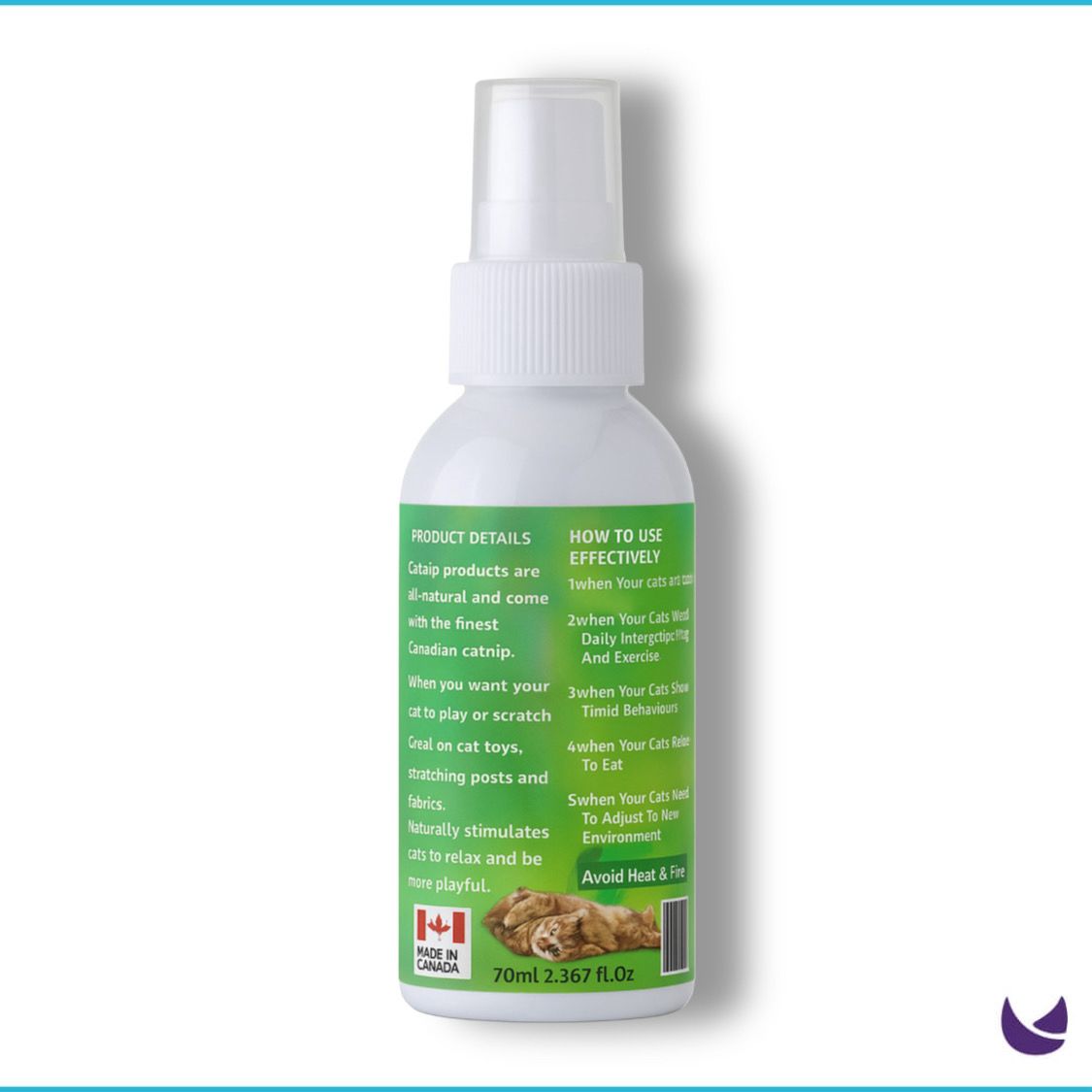 Catnip Spray for Cats – Natural Canadian Formula (70ml) - Chubby Meows