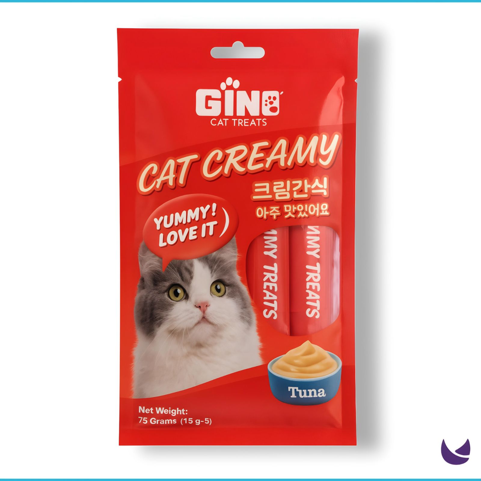Gino Creamy Lickable Treats For Cat – 75 Grams - Chubby Meows