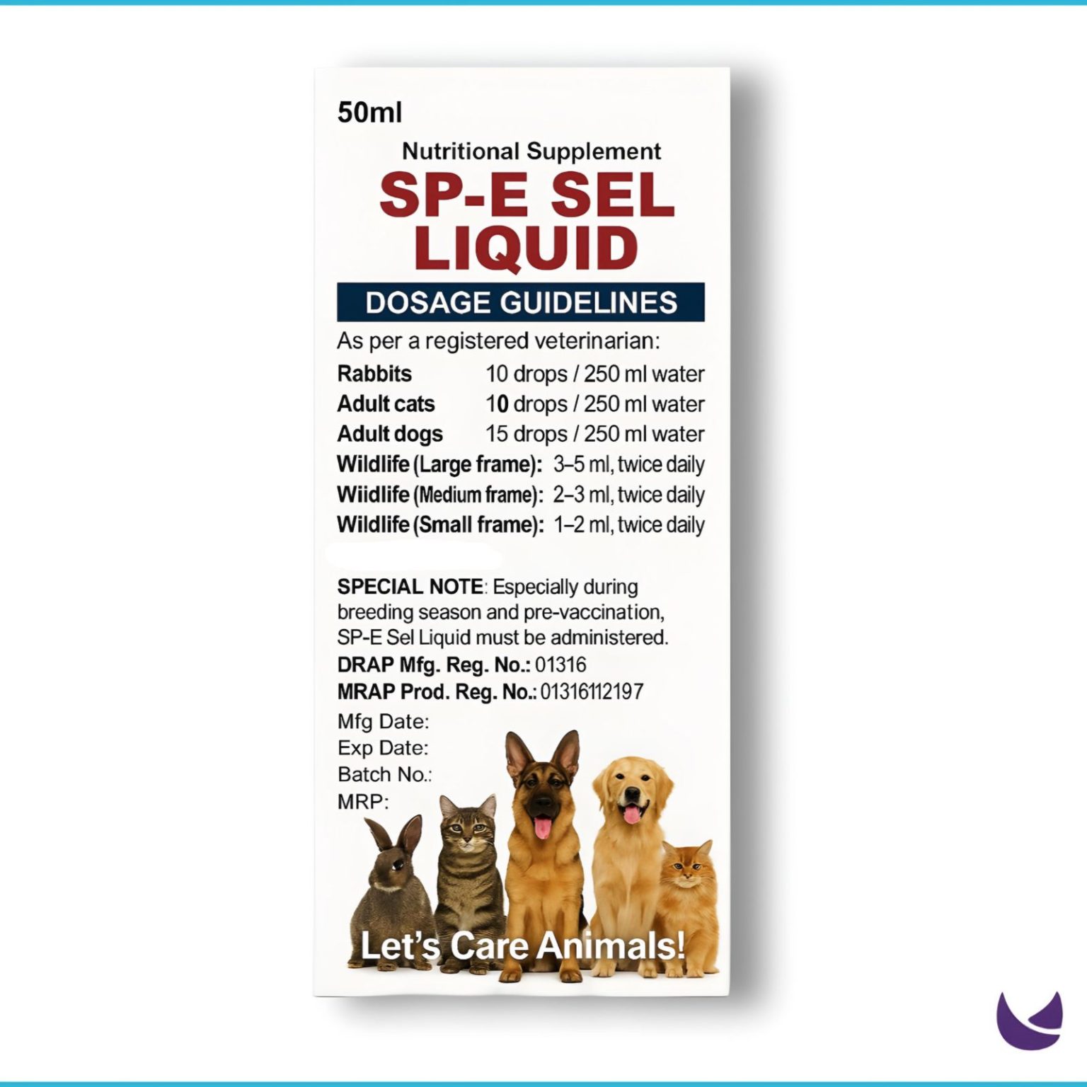 SP-E Sel Liquid: Pet Immunity Booster - Chubby Meows