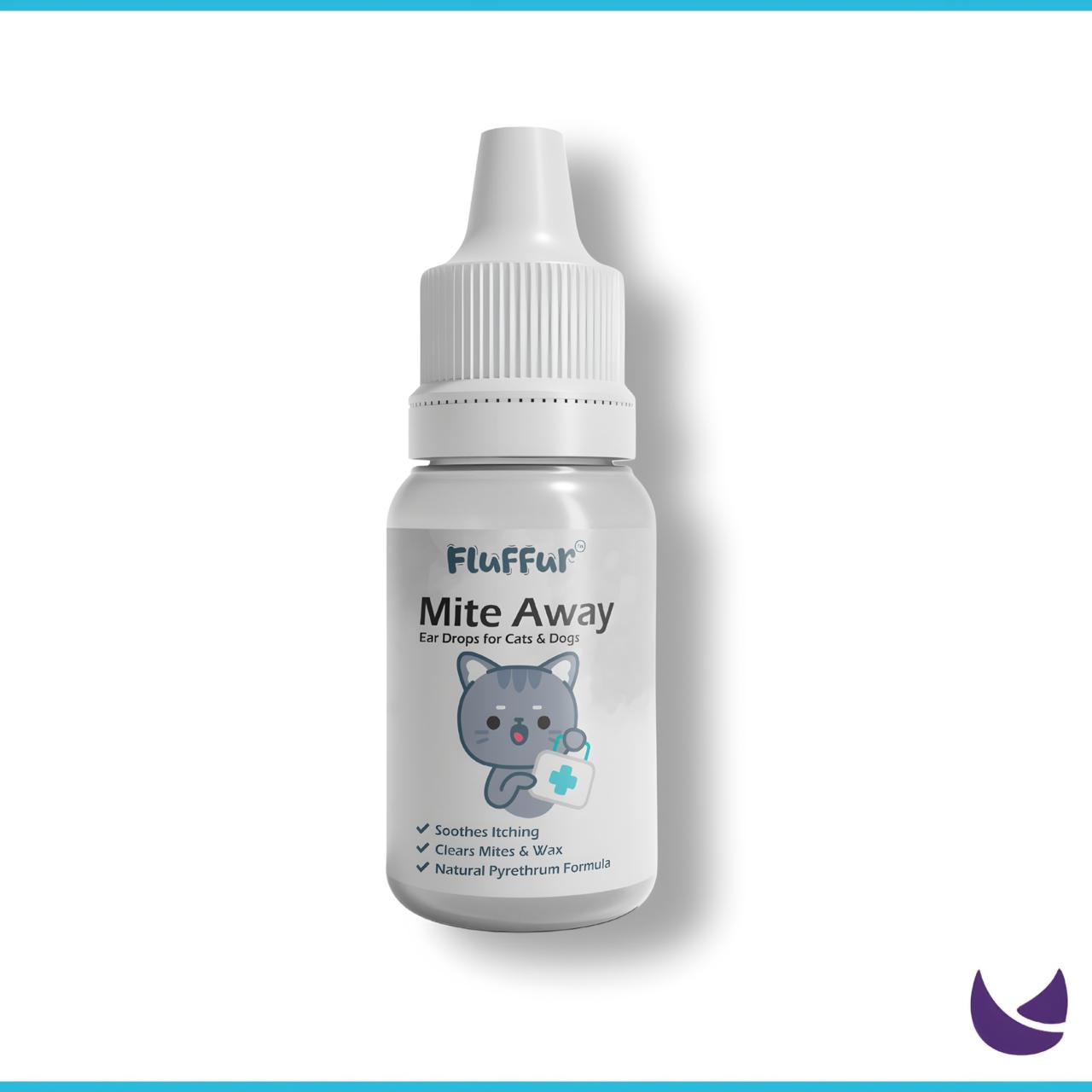 Mite Away – 15ml Ear Mite Drops for Cats & Dogs - Chubby Meows