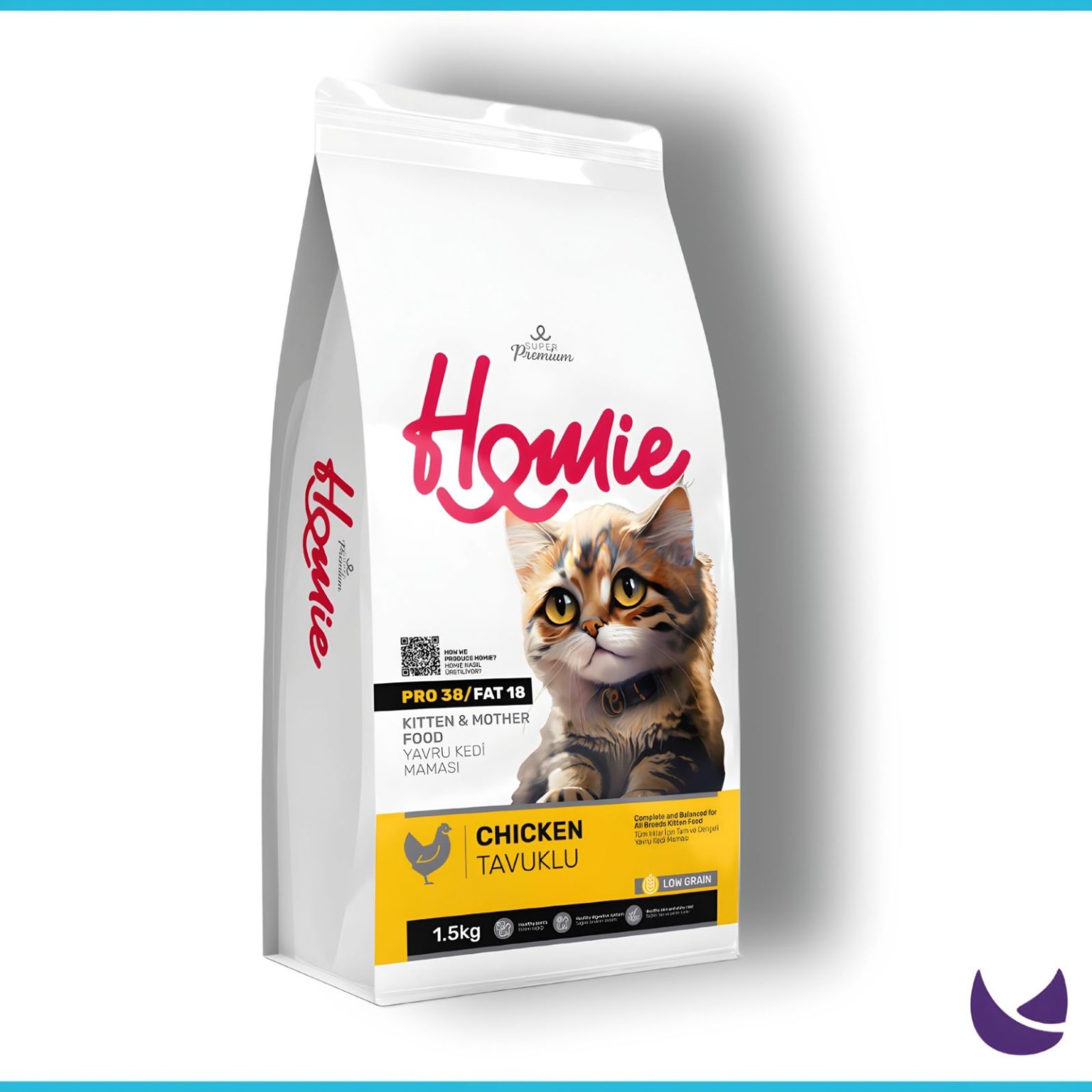 Homie Super Premium Low Grain Kitten And Mother Cat Food – Chicken ...